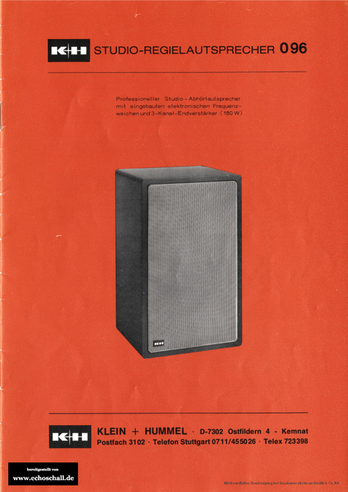 Echoschall-Bibliothek: O96 Studiomonitor (1979)